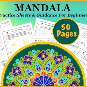 Mandala Guidance, Practice Sheets & Coloring (50 Pages), Learn to Draw ...