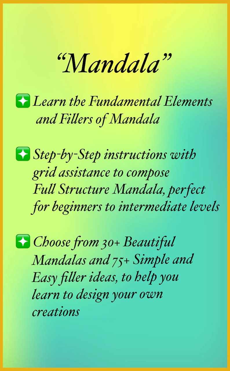 Mandala Guidance, Practice Sheets & Coloring (50 Pages), Learn to Draw ...