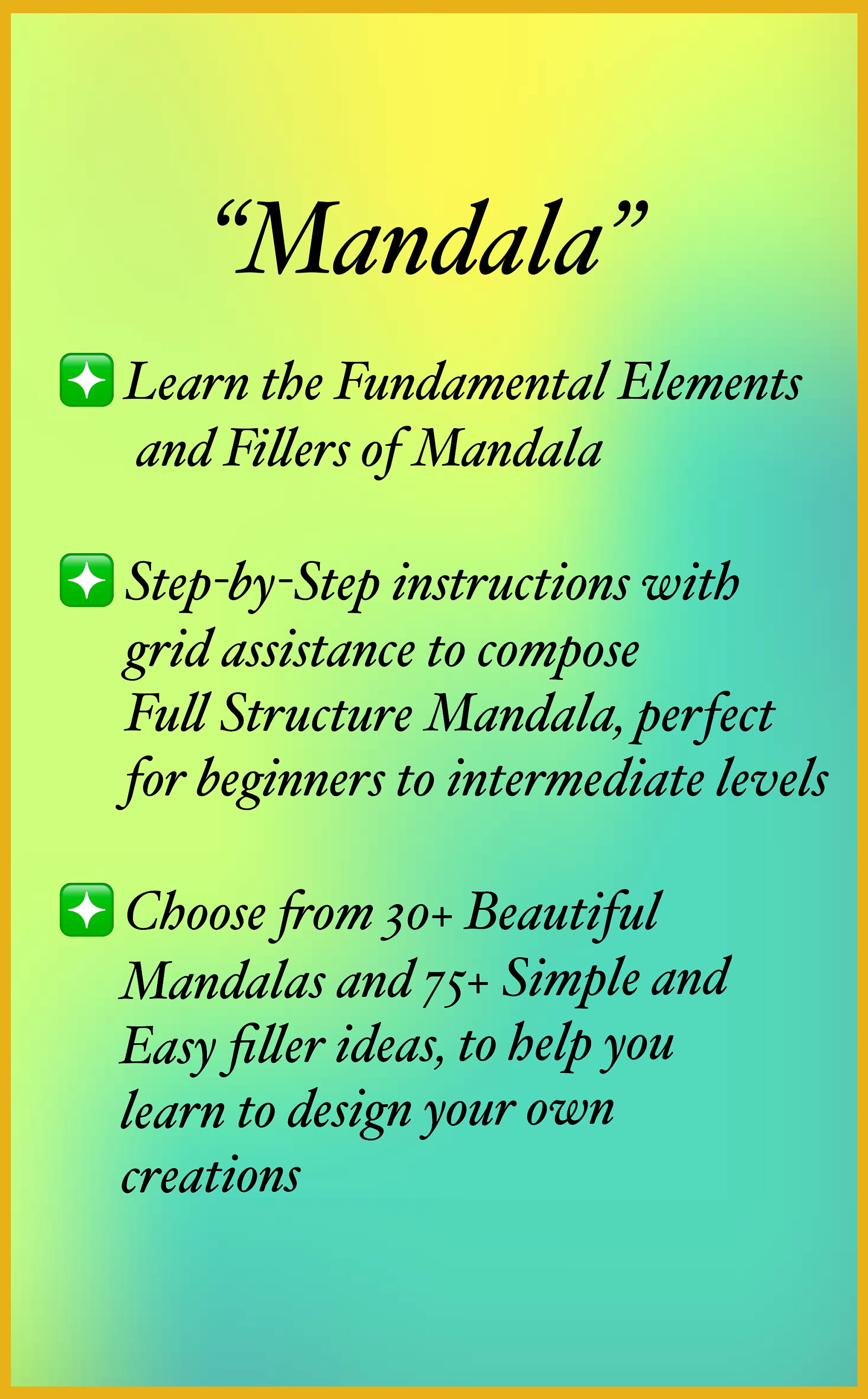Mandala Guidance, Practice Sheets & Coloring (50 Pages), Learn to Draw ...