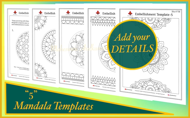 Mandala Guidance, Practice Sheets & Coloring (50 Pages), Learn to Draw ...