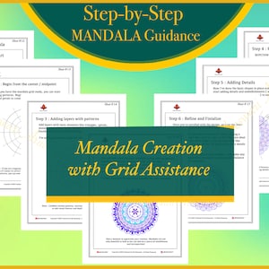 Mandala Guidance, Practice Sheets & Coloring (50 Pages), Learn to Draw ...