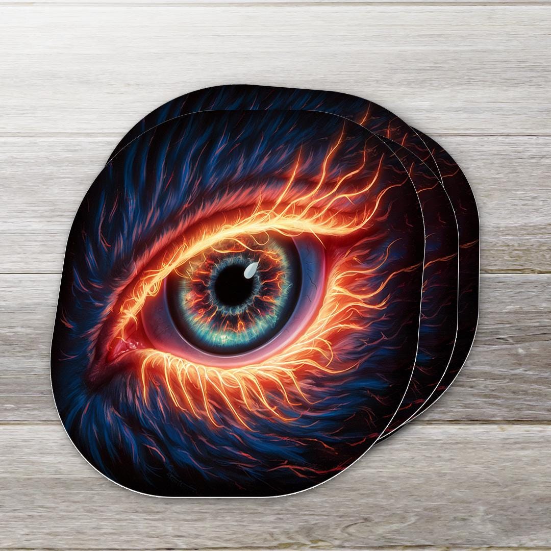 Fire Eye Sticker - Etsy