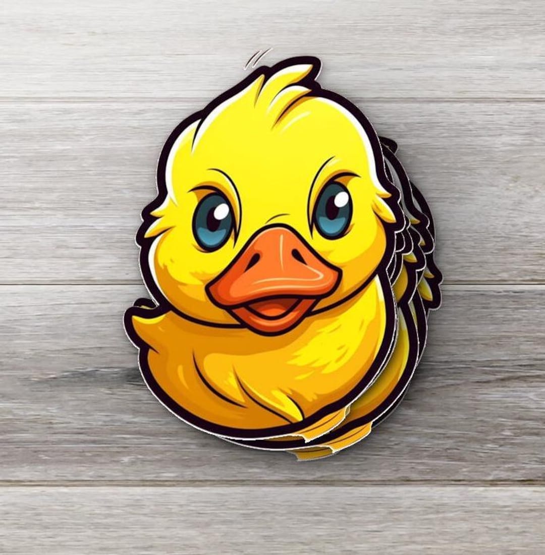 Feisty Duck Sticker: Adorable Angry Duckling, Laptop Decal - Etsy