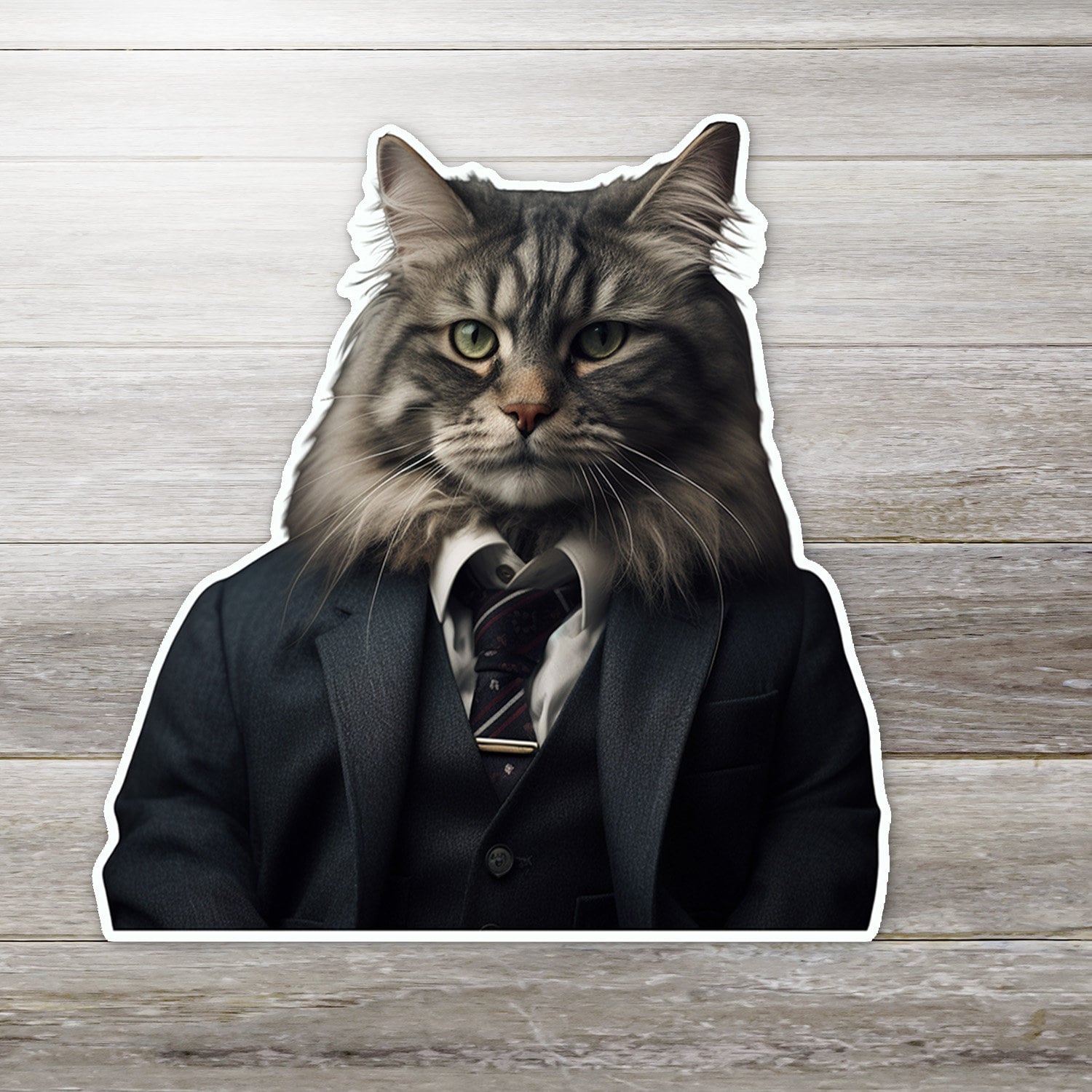 Dapper Cat Sticker Realistic Cat Doing Human Things - Etsy