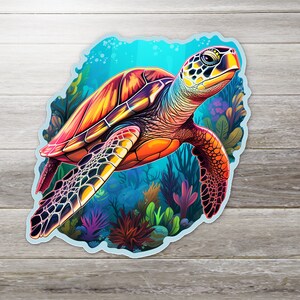 Sea Turtle Sticker - Etsy