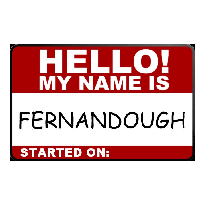 Sourdough Starter Name Stickers- Hello! My Name Is: Fernandough - Etsy
