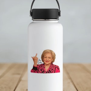 Betty White Stay Golden Middle Finger Sticker - Etsy