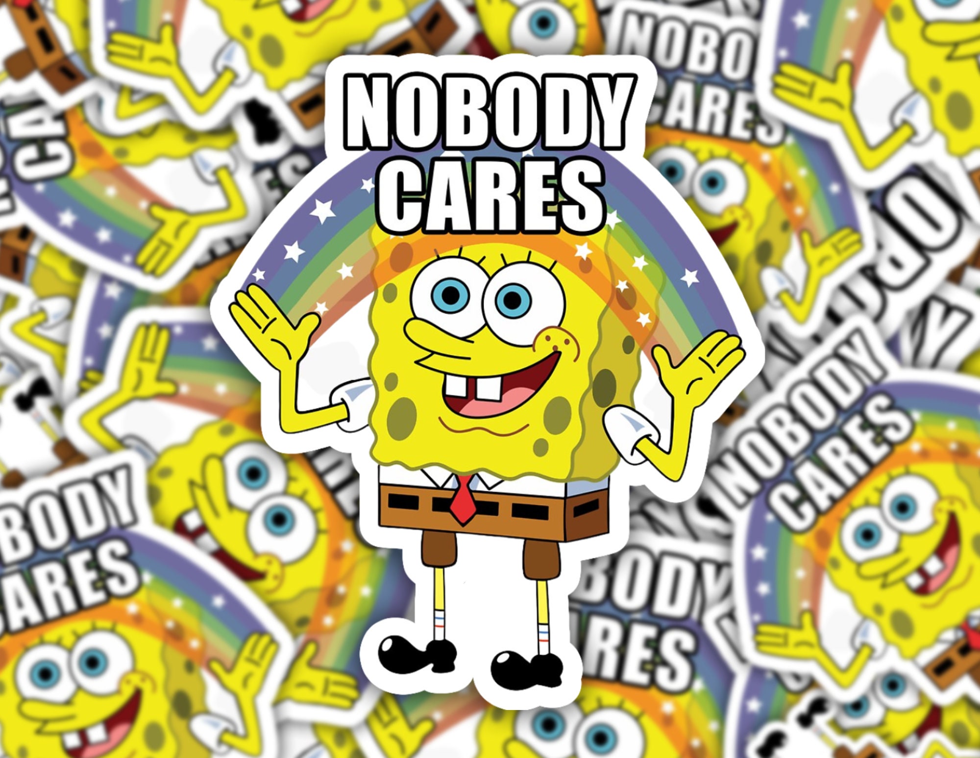 Nobody Cares Sticker - Etsy