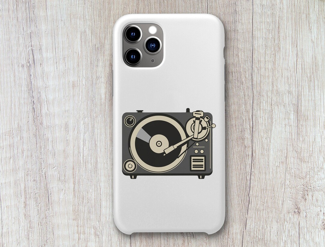 Illustrated Black and White Turntable Sticker - Etsy