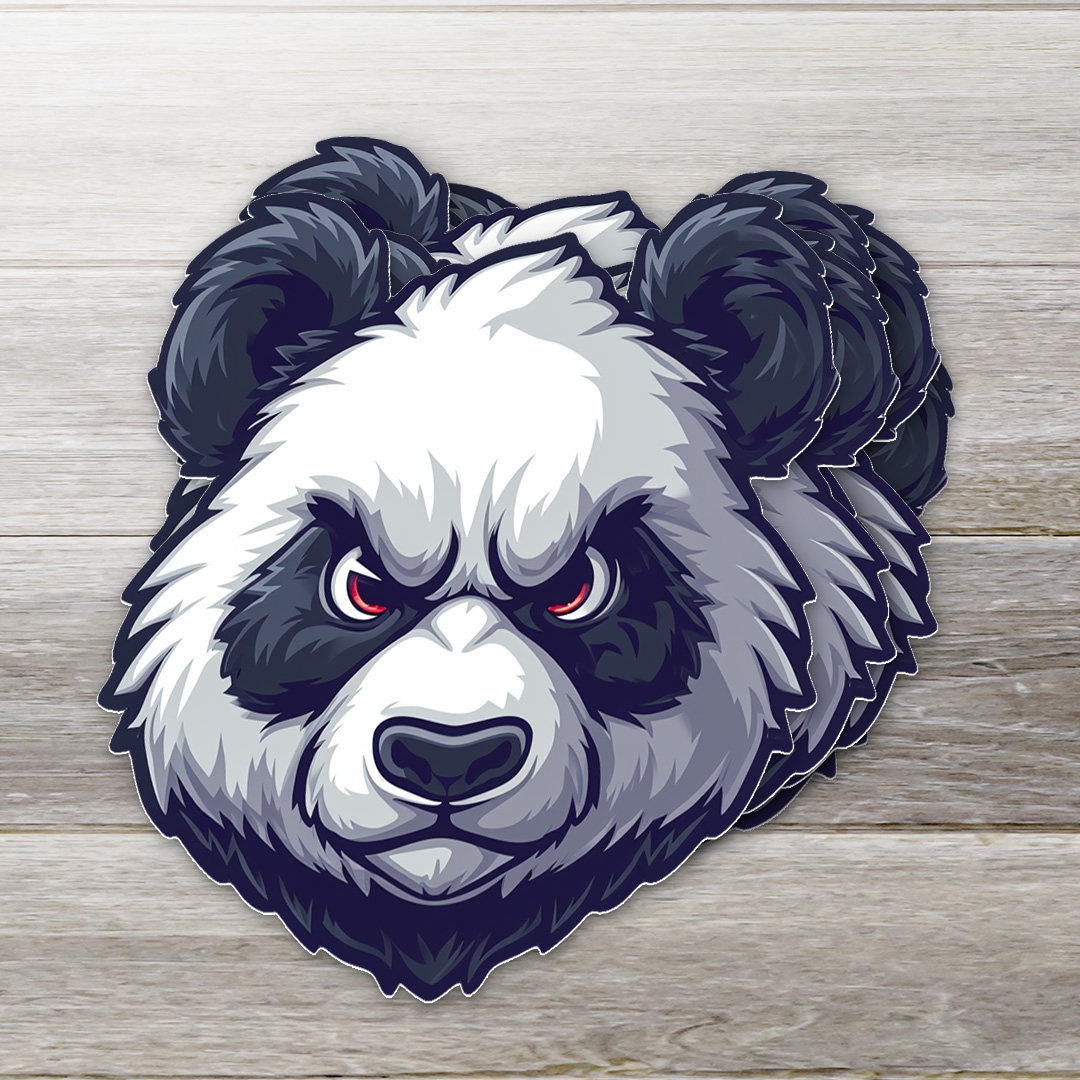 Angry Panda Sticker - Etsy