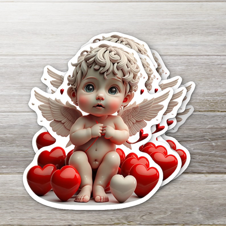 Cupid Sticker Valentine's Day - Etsy