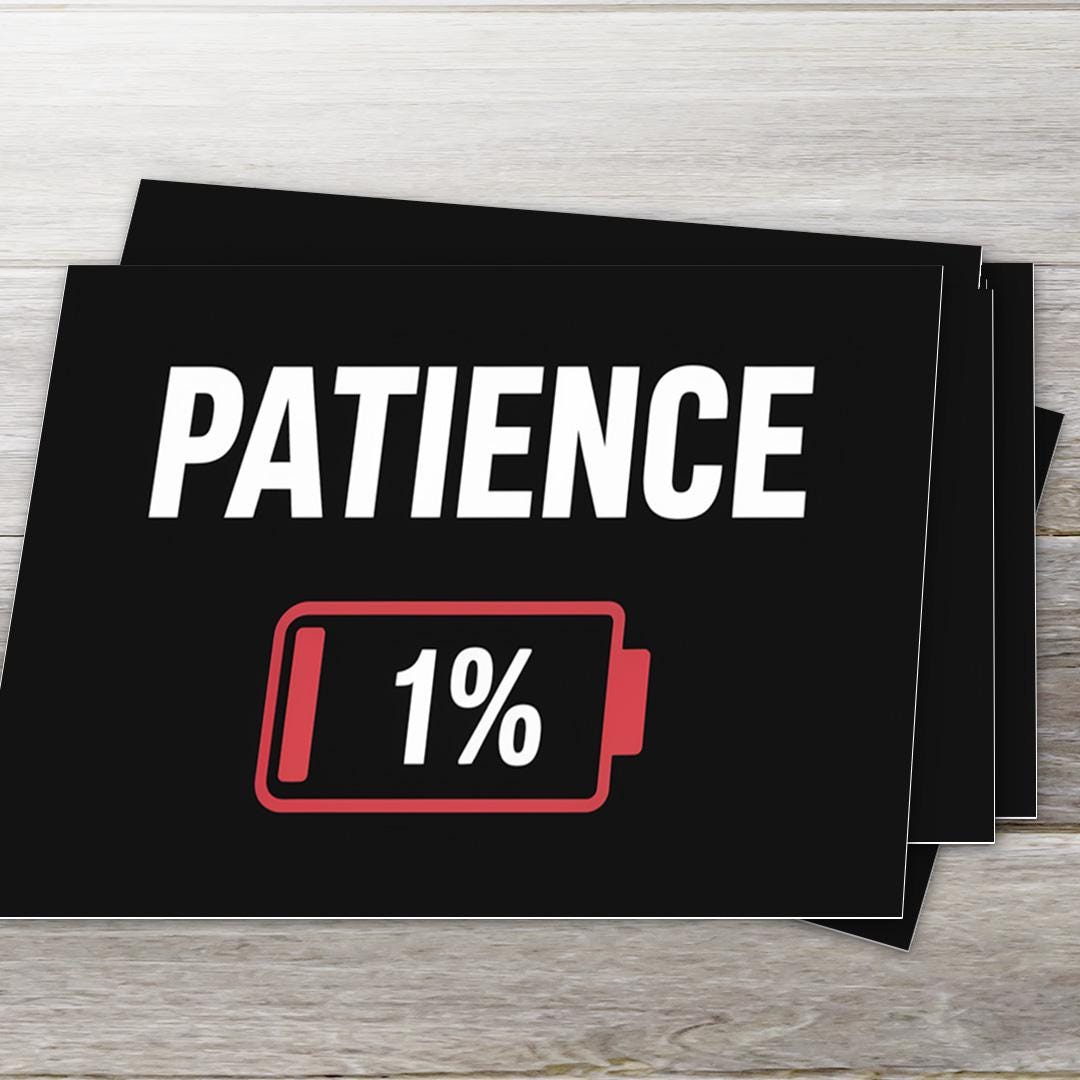 Patience 1% Sticker - Etsy