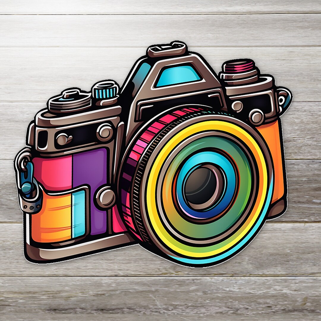 Colorful Camera Sticker-bold - Etsy