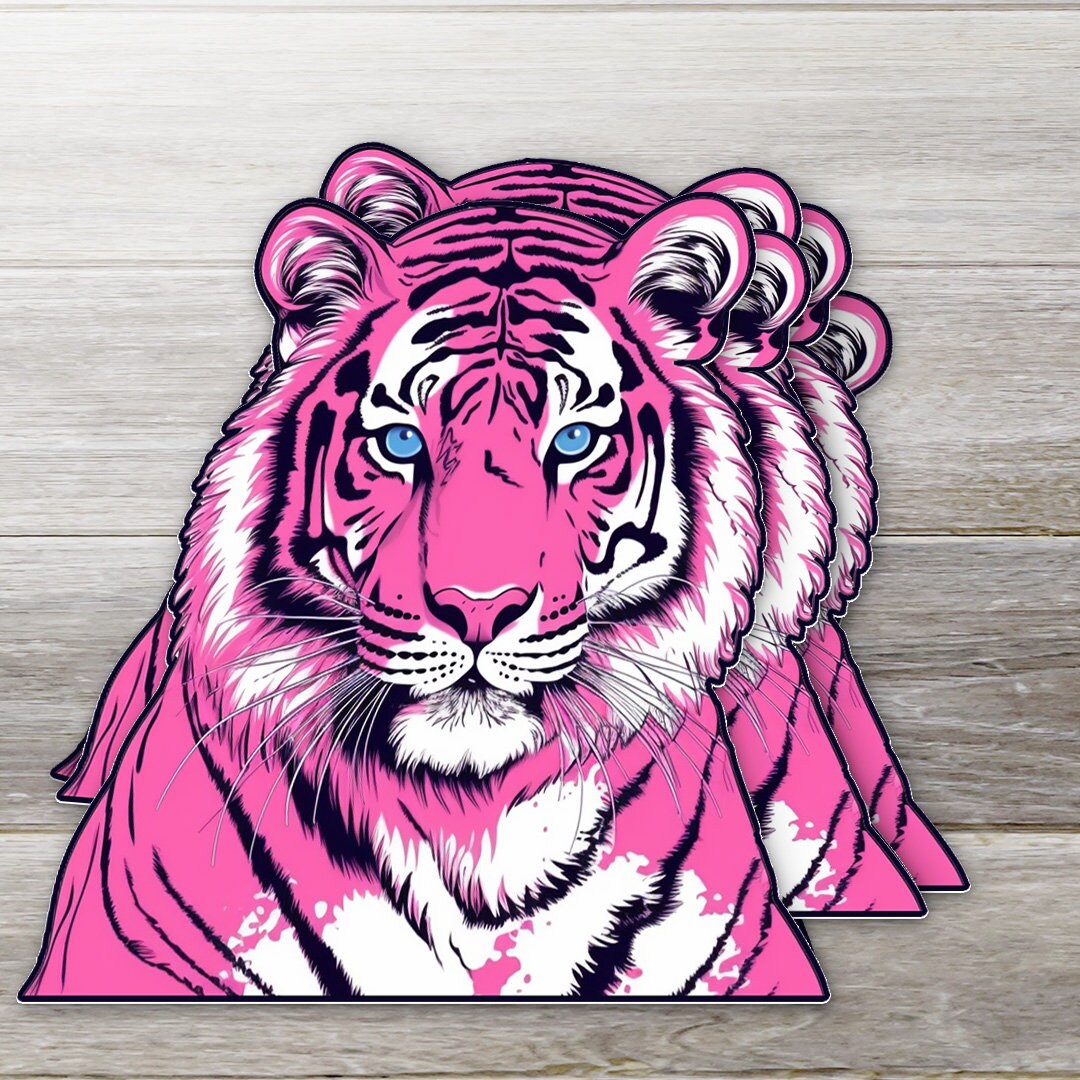 Pink Tiger Sticker - Etsy
