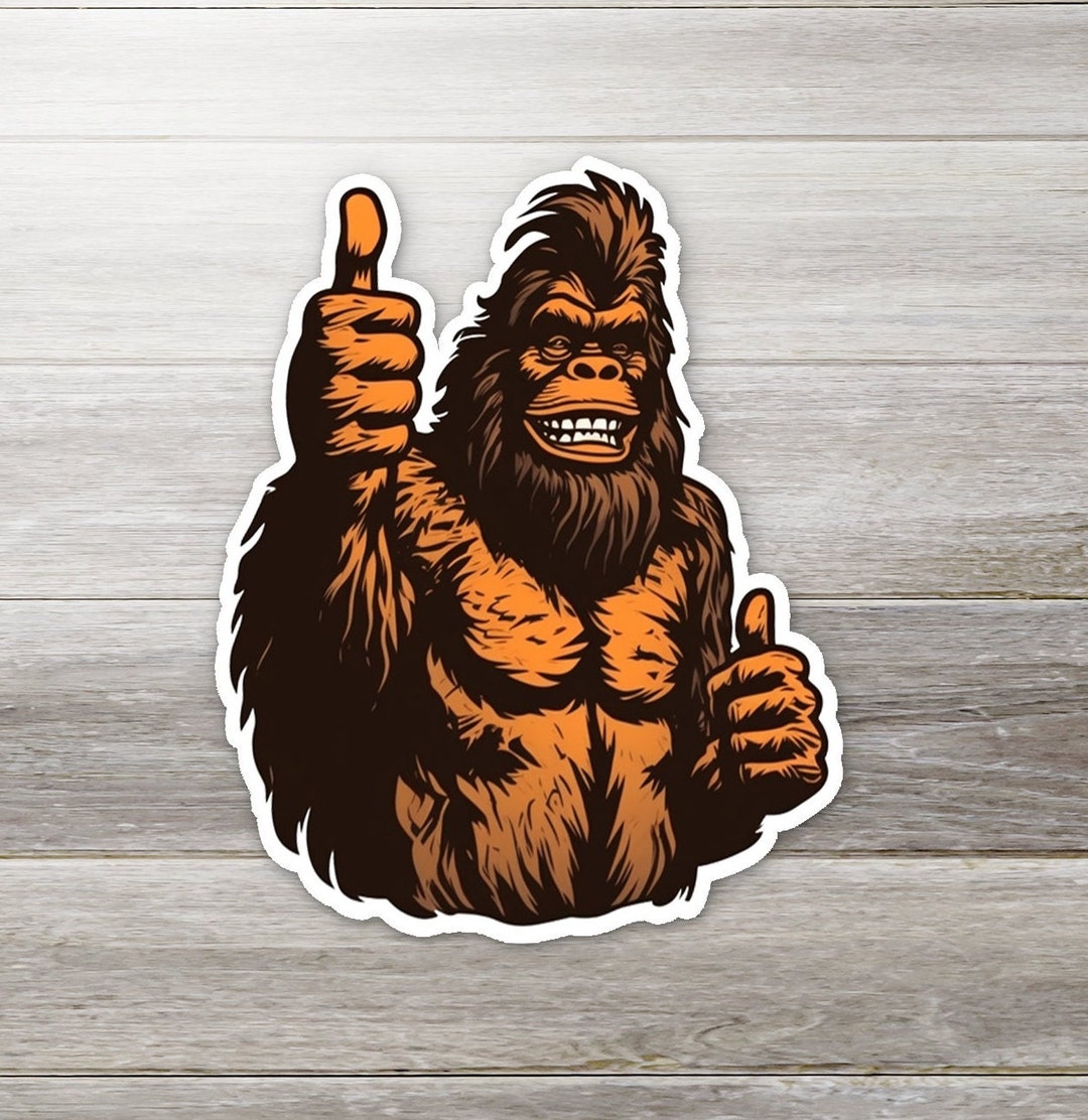 Vote for Bigfoot Sticker-cartoon, Thumbs Up - Etsy