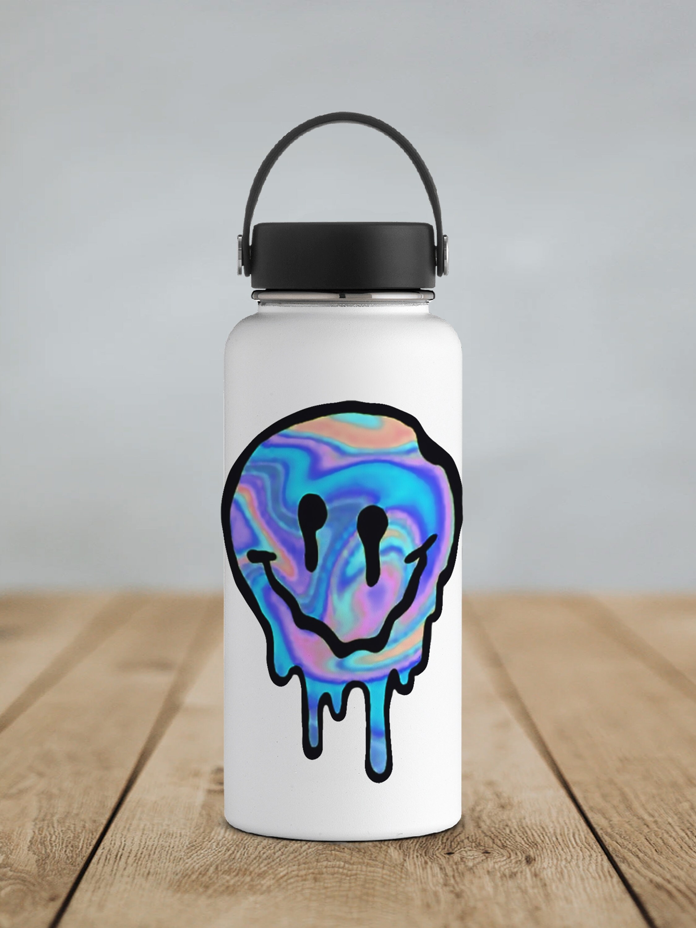 Melting Smiley Face Sticker - Etsy