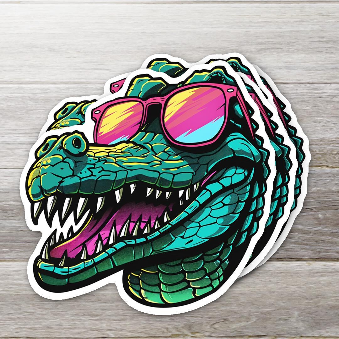 Cool Crocodile Sticker - Etsy
