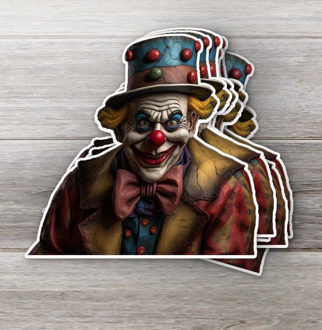 Creepy Clown Sticker- - Etsy