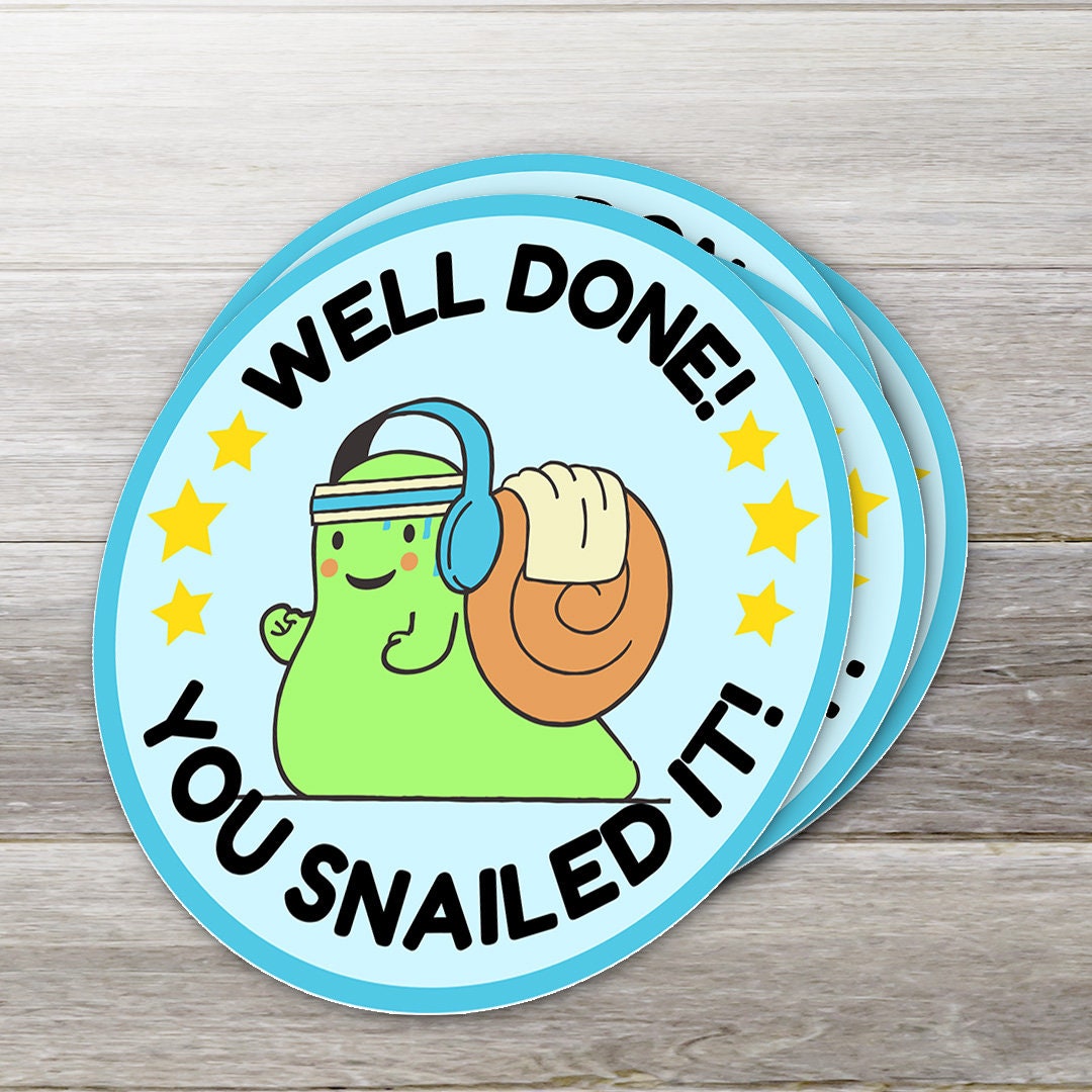You Snailed It! Sticker - Etsy