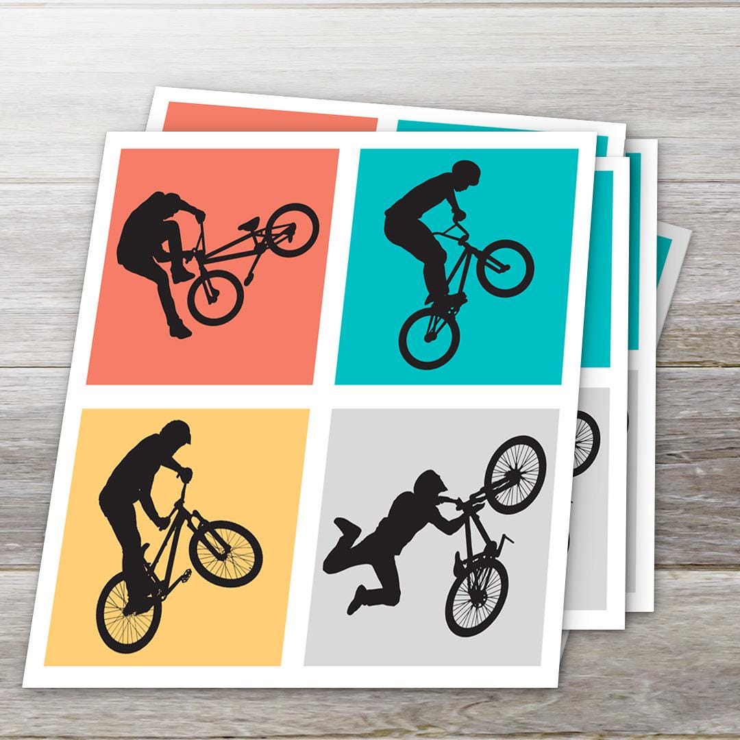 BMX Stuntin' Sticker - Etsy