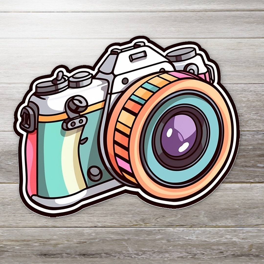 Colorful Camera Sticker-pastel - Etsy
