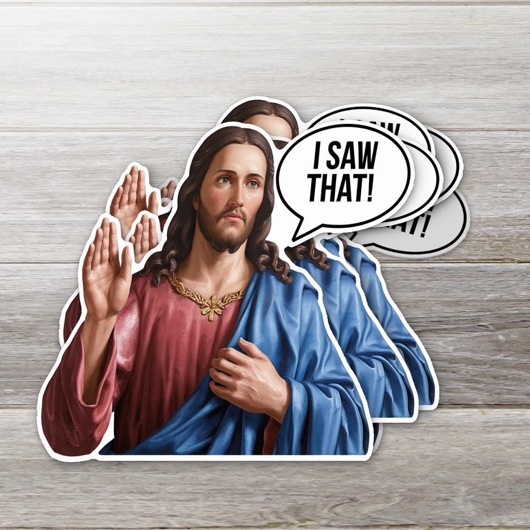 Jesus I Saw That Sticker- V1 - Etsy