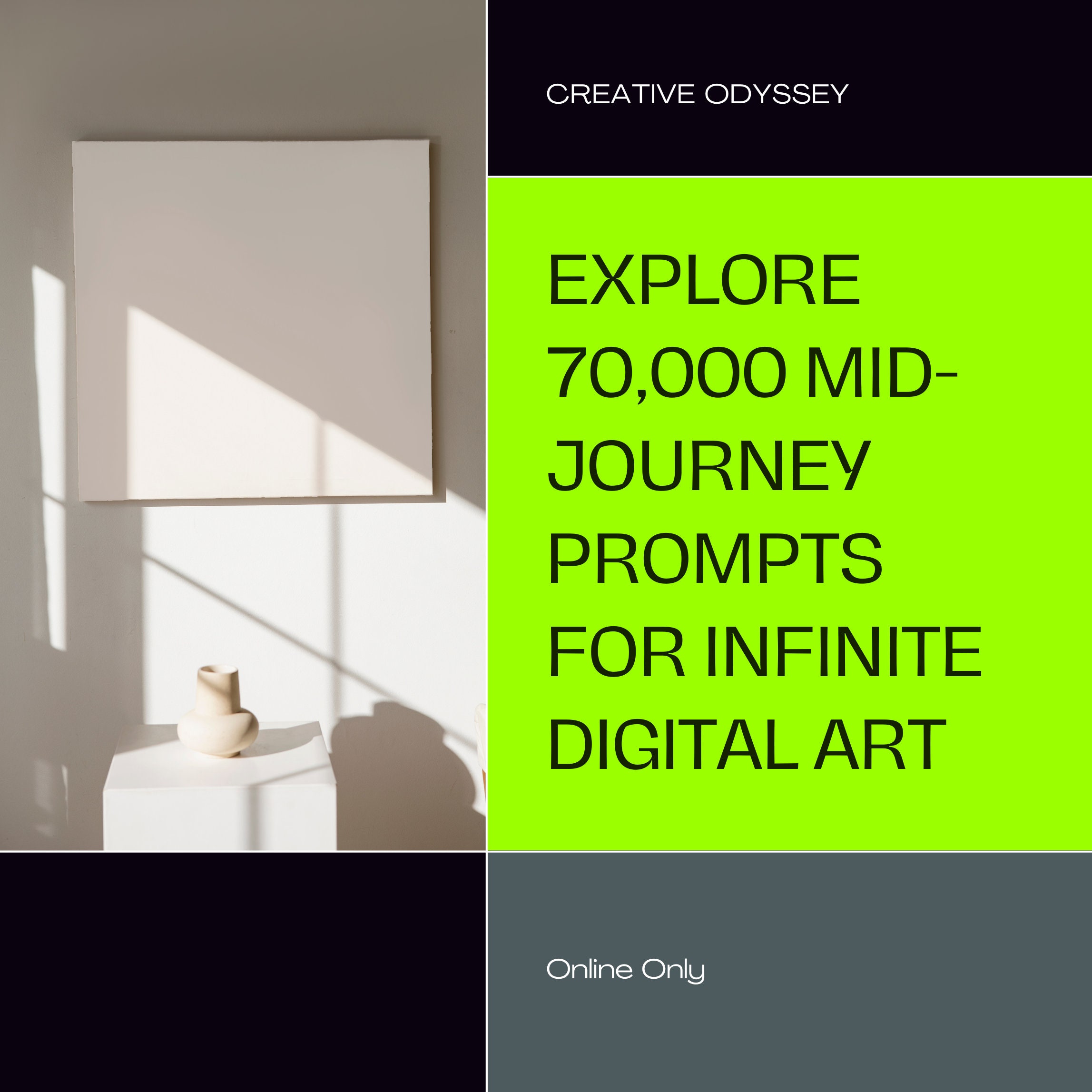 70,000 Midjourney Prompts for Artists Digital Art Create Unlimited AI ...