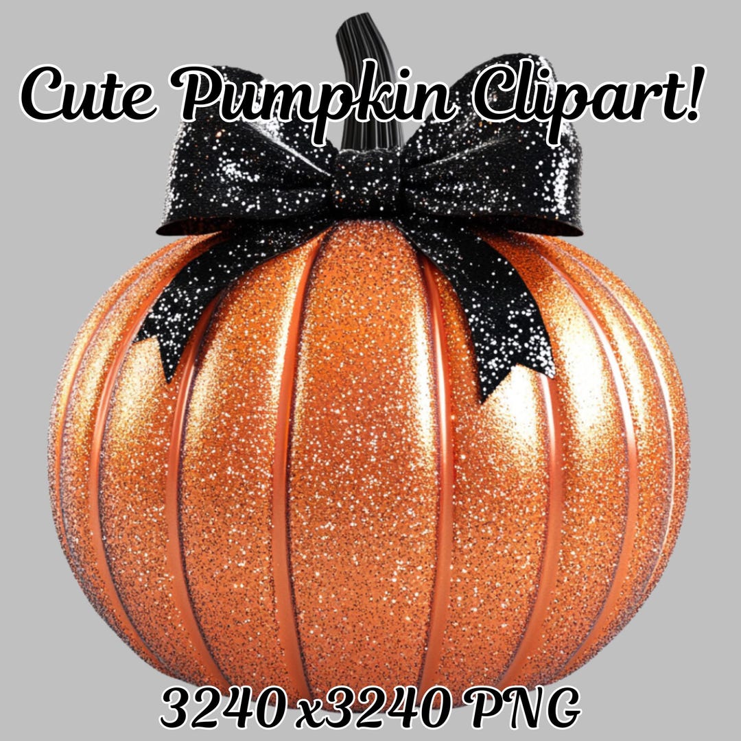Glam Pumpkin Clipart | Digital Art for Fall & Halloween Clip Art ...