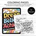 Dream Believe Achieve Coloring Book – Motivational & Relaxing Printable ...