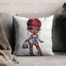 Glamorous Chibi Doll Red Hair Digital Paper Dolls, Glamorous Chibi Doll ...