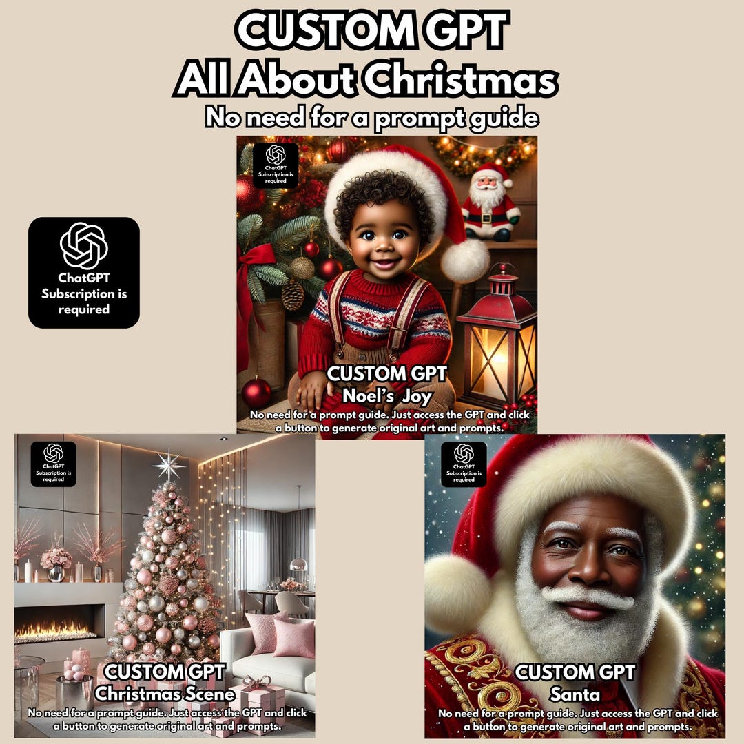 Custom GPT: All About Christmas Bundle- | Unique Digital Art Creation ...