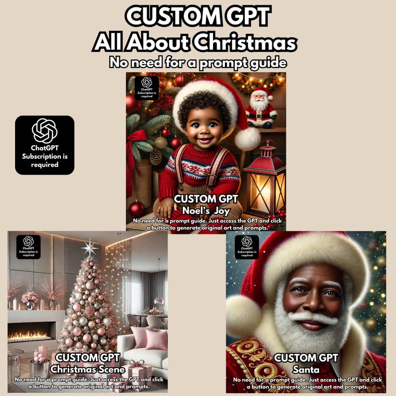 Custom GPT: All About Christmas Bundle- | Unique Digital Art Creation ...