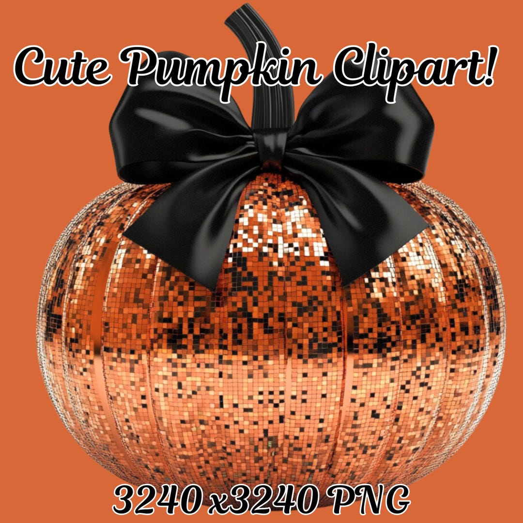 Glam Pumpkin Clipart | Digital Art for Fall & Halloween Clip Art ...