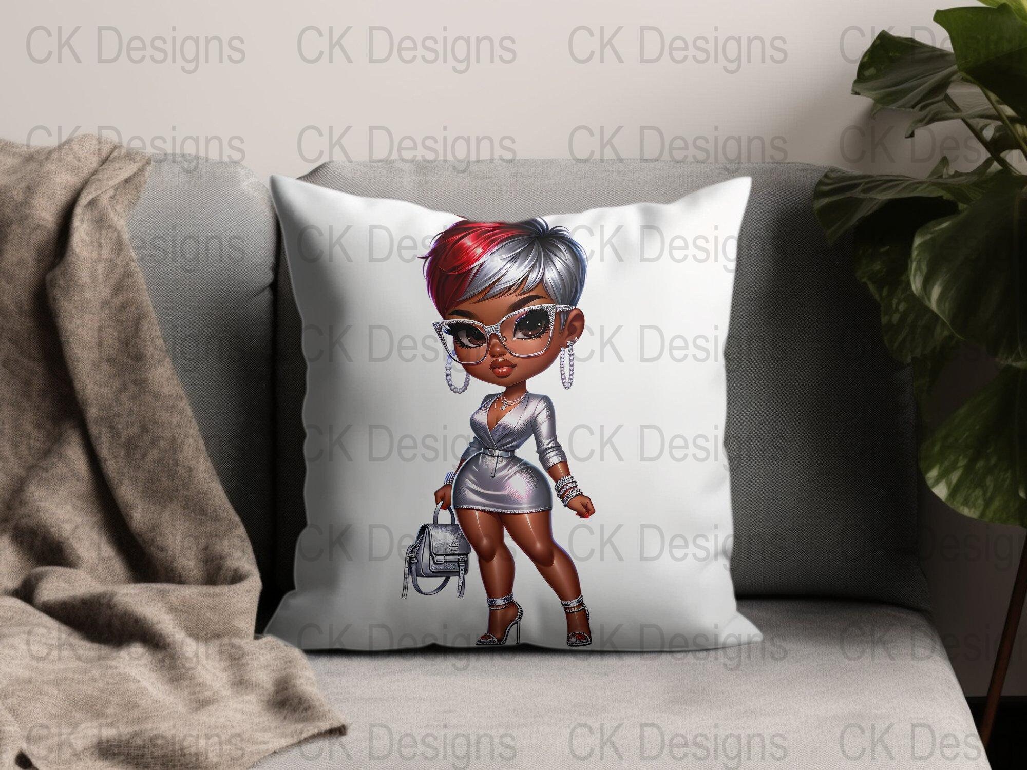 Glamorous Chibi Doll Silver Dress, Digital Paper 12x12, Digital Paper ...
