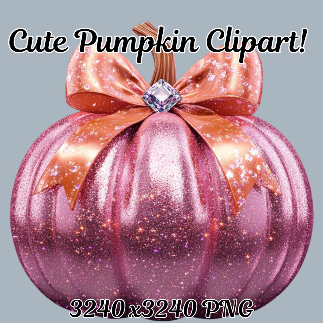 Glam Glitter Pumpkin Clipart | Digital Art for Fall & Halloween Clip ...