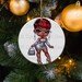 Glamorous Chibi Doll Red Hair Digital Paper Dolls, Glamorous Chibi Doll ...