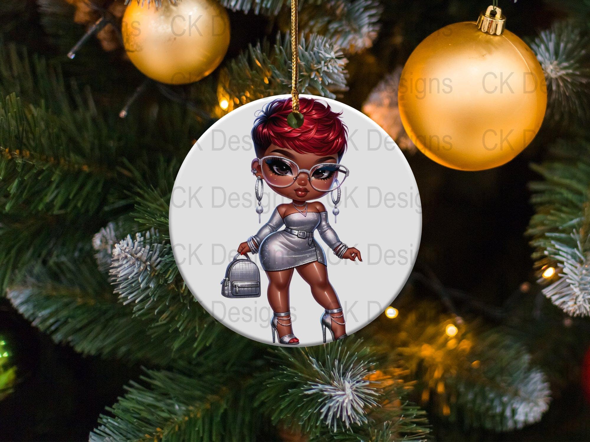 Glamorous Chibi Doll Red Hair Digital Paper Dolls, Glamorous Chibi Doll ...