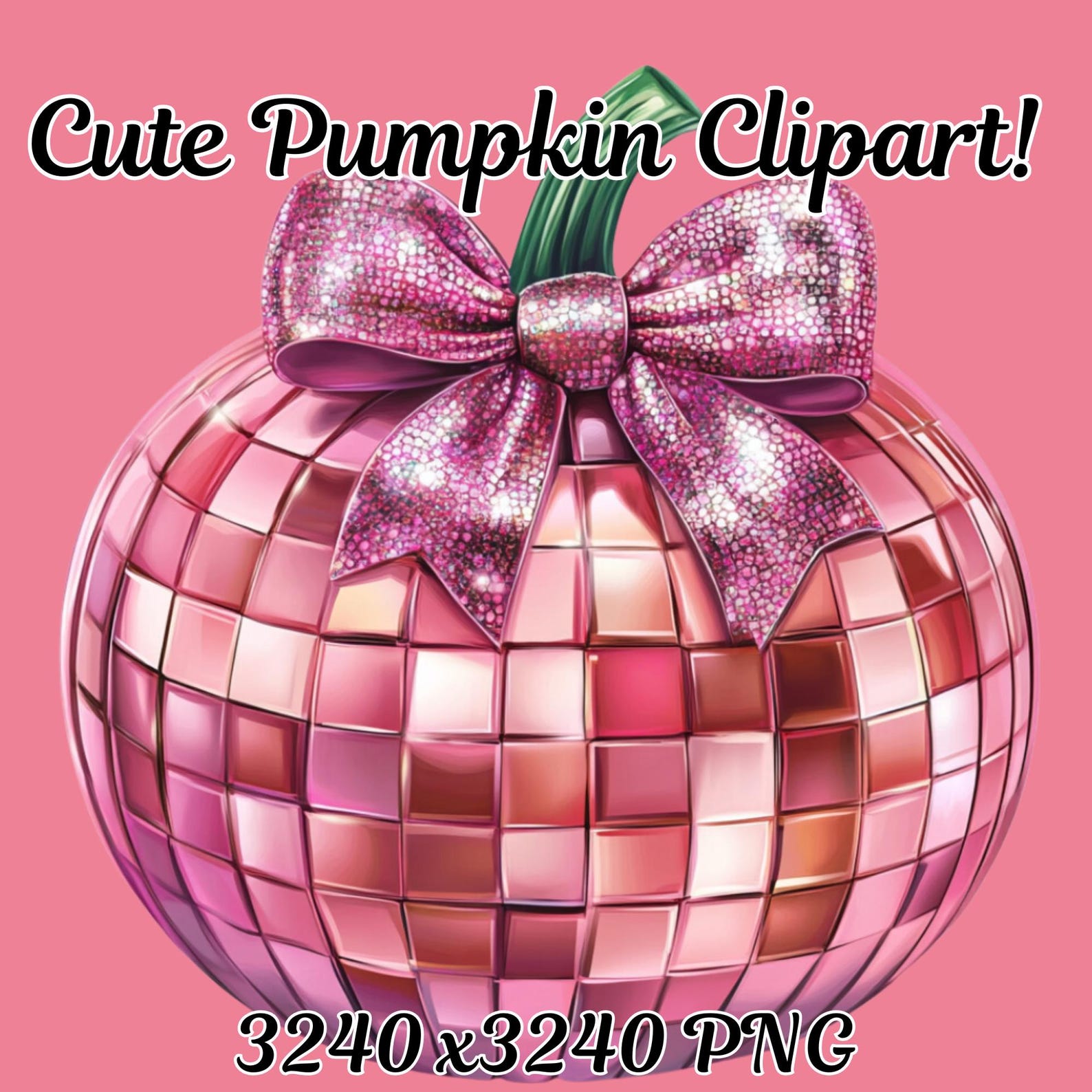 Glam Glitter Pumpkin Clipart Digital Art for Fall & Halloween Clip Art ...