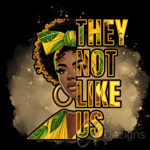 Editable Canva Frame Template Bold 'they Not Like Us' Typography for ...