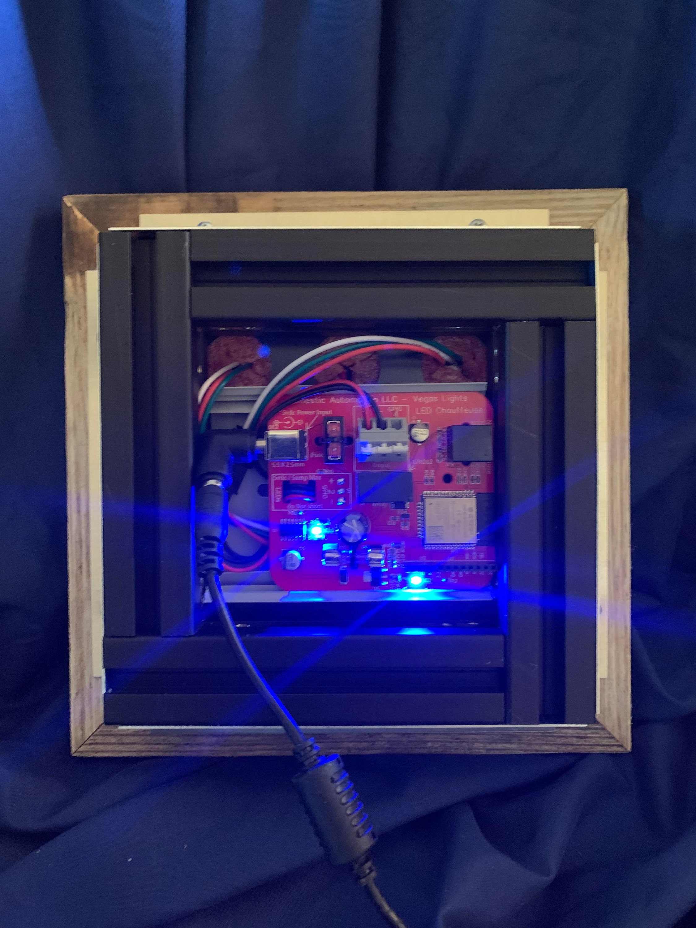 Animated LED Matrix in Wooden Frame Concealed by 2 Way Mirror. - Etsy