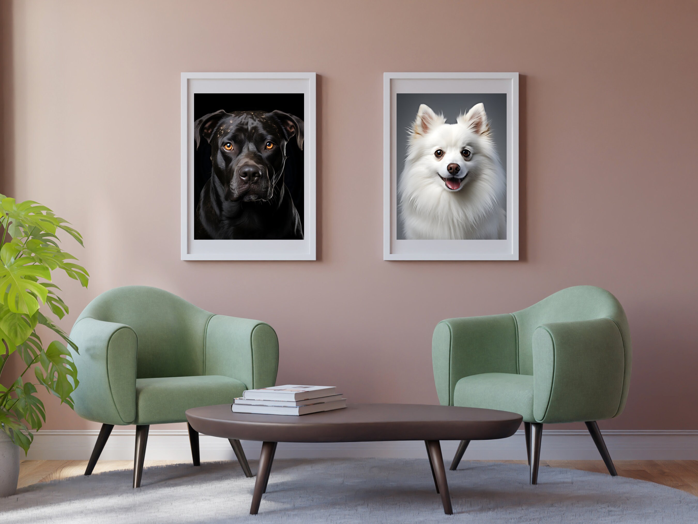 100 Dog Portraits Aesthetic Dog Art Set Digital Art Prints Dog Decor ...