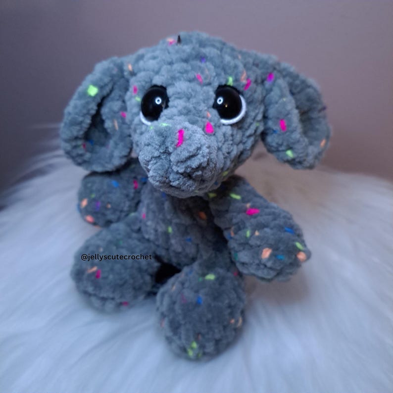 Ella the Elephant Plush Custom Crochet Made to Order Handmade Stuffed ...