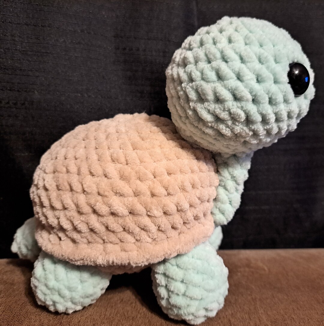 Customizable Handmade Crochet Stuffed Plush Turtle Turtoise Cuddly ...