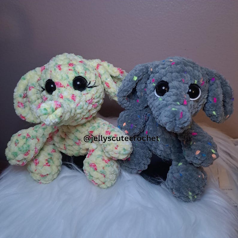 Ella the Elephant Plush Custom Crochet Made to Order Handmade Stuffed ...