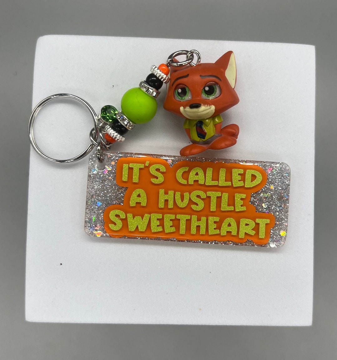 Nick Wilde the Fox From Zootopia One of a Kind Glitter Keychain ...