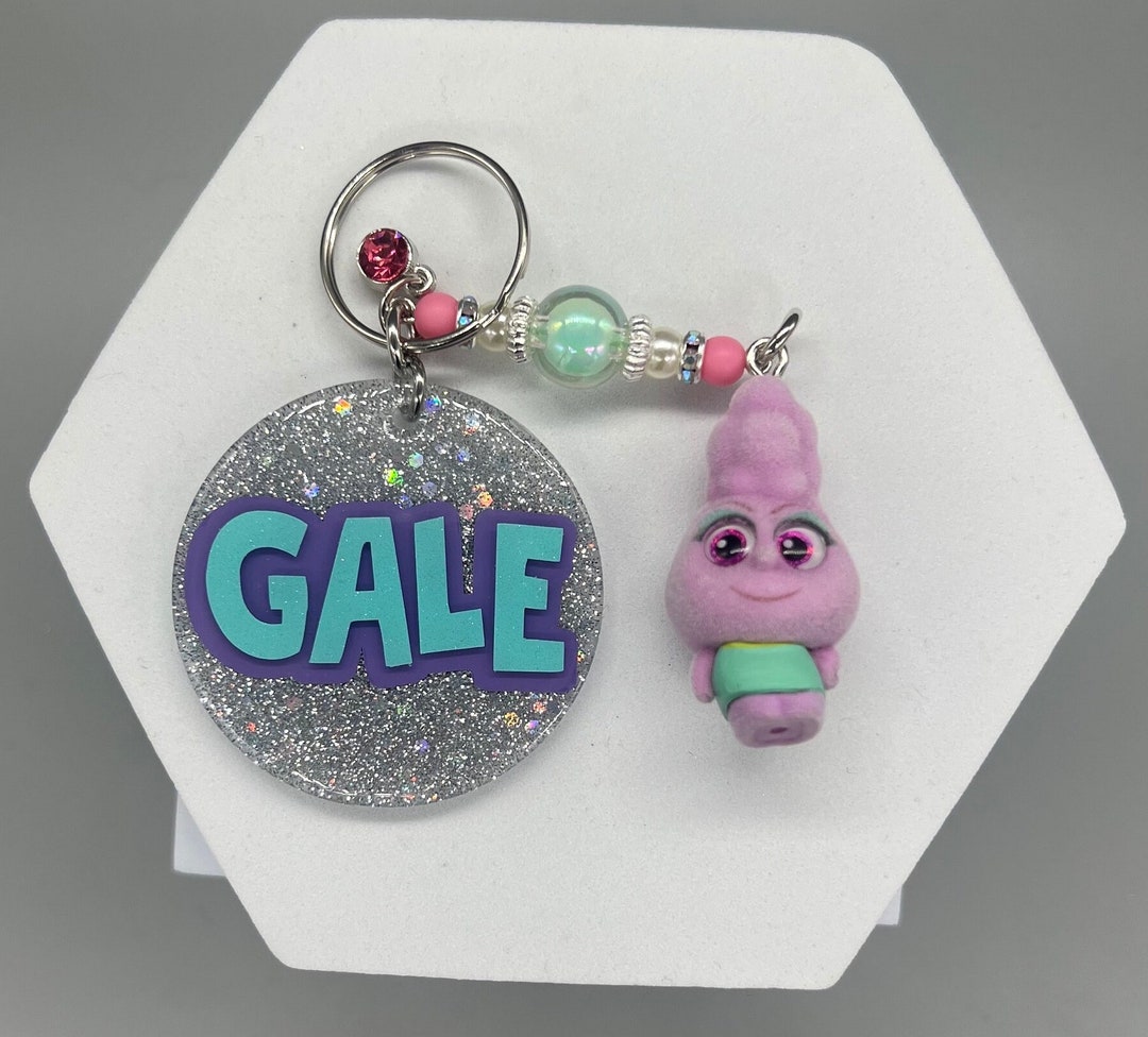 Rare Gale Fuzzy From Elemental Series 11 Doorables Glitter Keychain ...