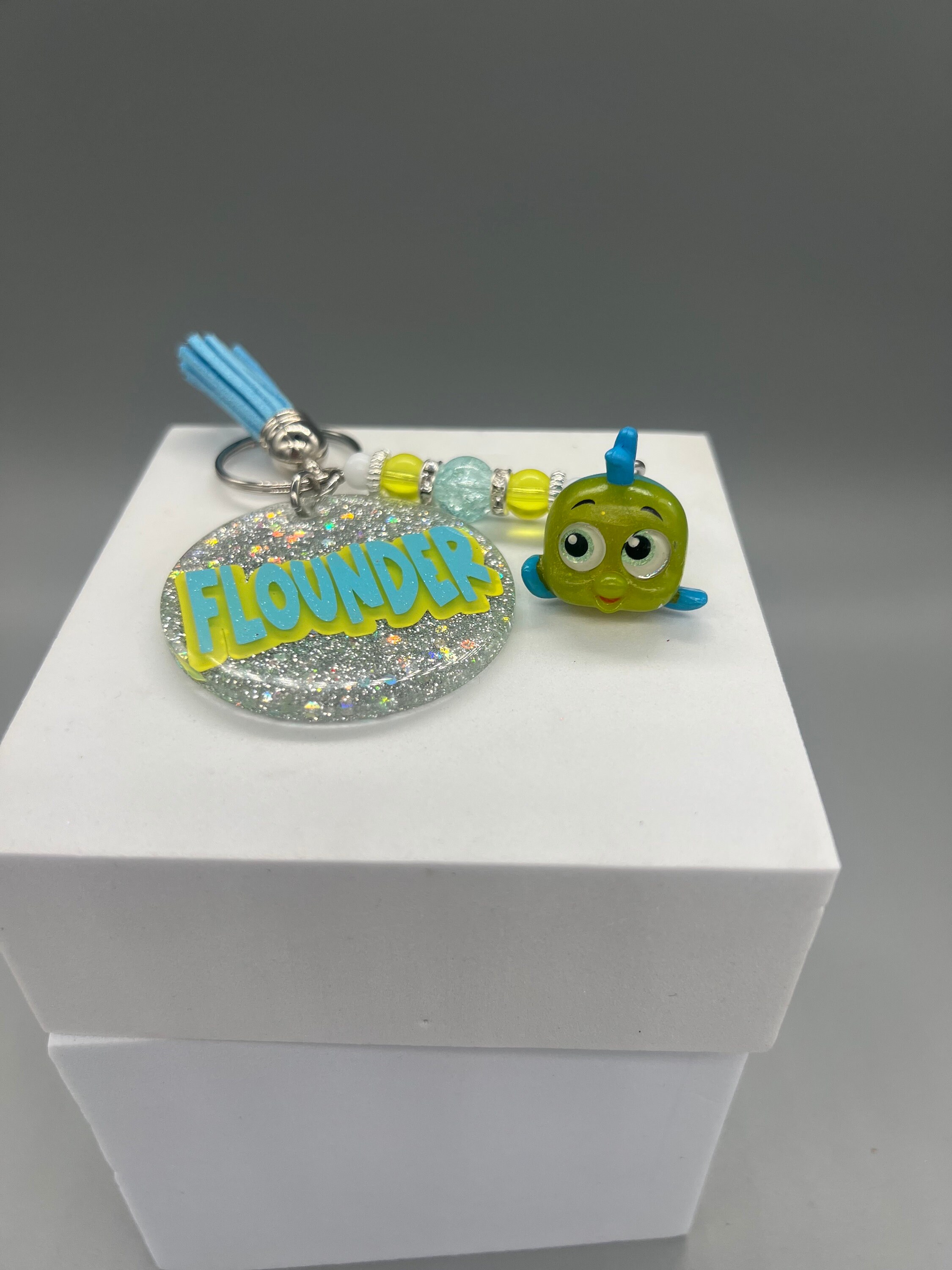 Flounder the Fish From the Little Mermaid Glitter Keychain Doorables ...
