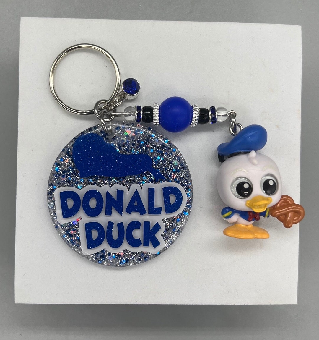 Donald Duck Glitter Keychain Doorables/mickey Mouse Keyring/donald Duck ...
