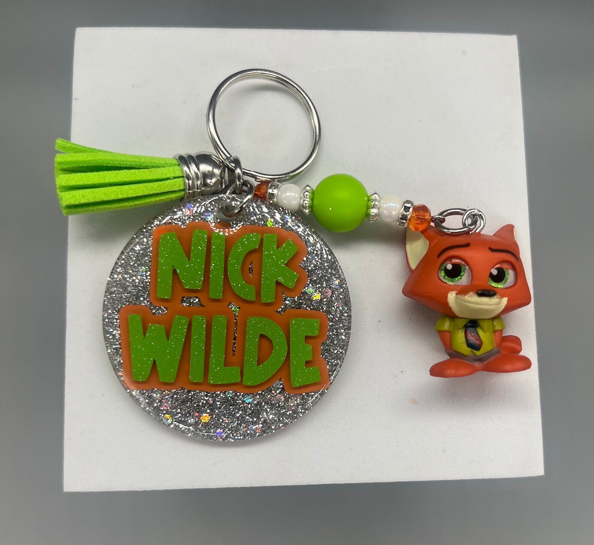 Nick Wilde From Zootopia One of a Kind Glitter Keychain Doorables ...