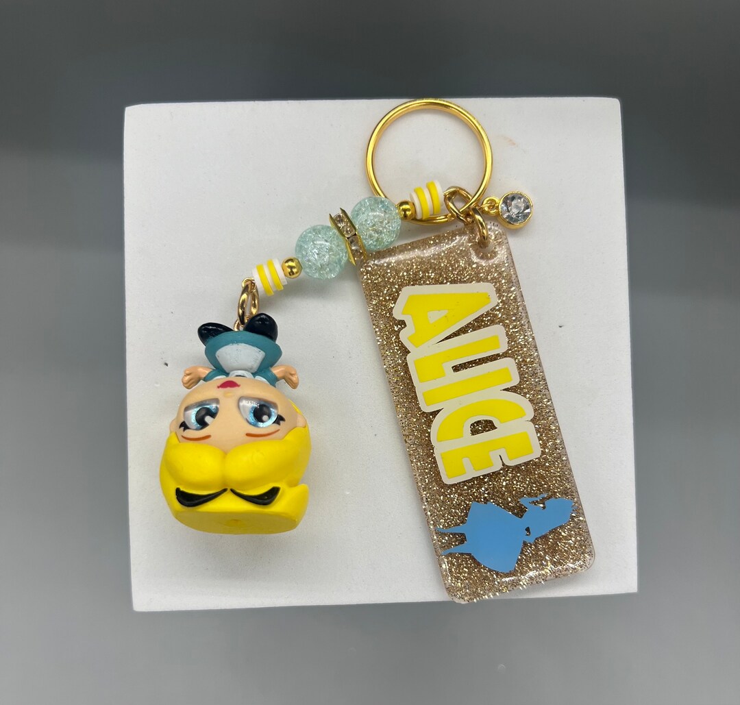 Alice From Alice in Wonderland Glitter Keychain Doorables - Etsy